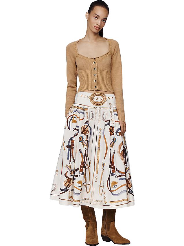 FARM RIO Farm Rio Equestrian Scarf Maxi Skirt